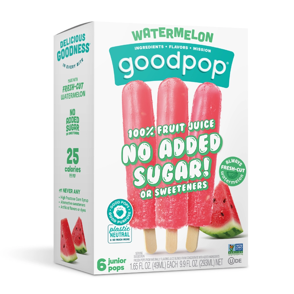 Watermelon - Real Fruit, No Added Sugar Ice Pops | GoodPop