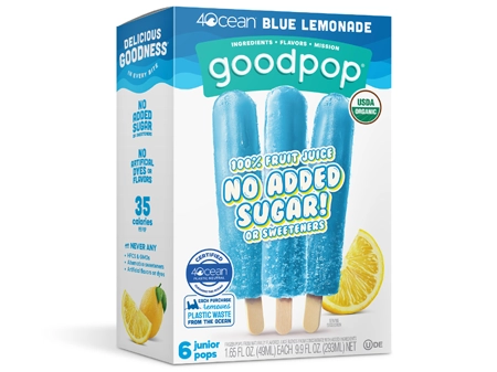 4ocean Blue Lemonade No Added Sugar Ice Pops | GoodPop