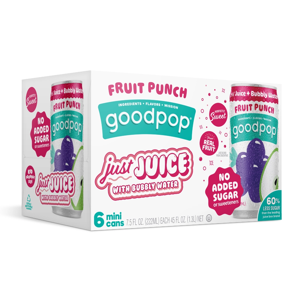 Fruit Punch Mini Cans - Real Juice, No Added Sugar | GoodPop